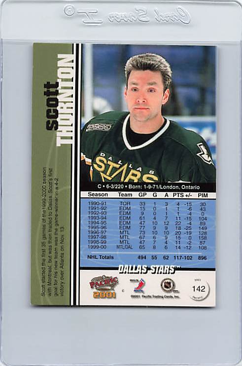 2000/01 Pacific #142 Scott Thornton Stars Signed Auto *G7404 | eBay