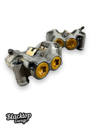 04-06 YAMAHA YZF R1 YZFR1 FRONT RIGHT LEFT BRAKE CALIPERS BRAKING PADS ...