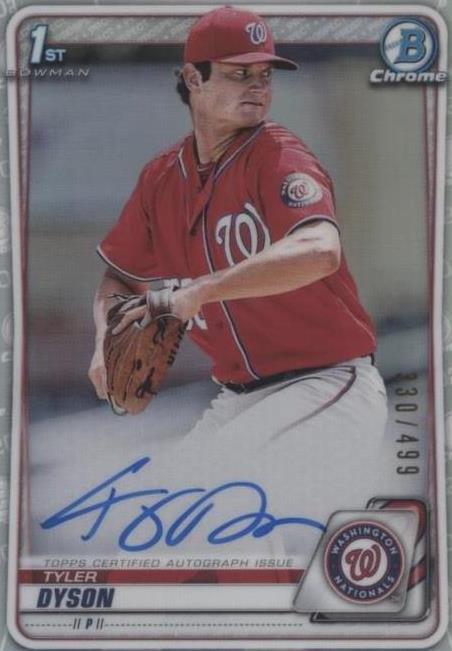 2020 Bowman Chrome - Prospect Autographs Tyler Dyson #CPA-TDY Refractor ...