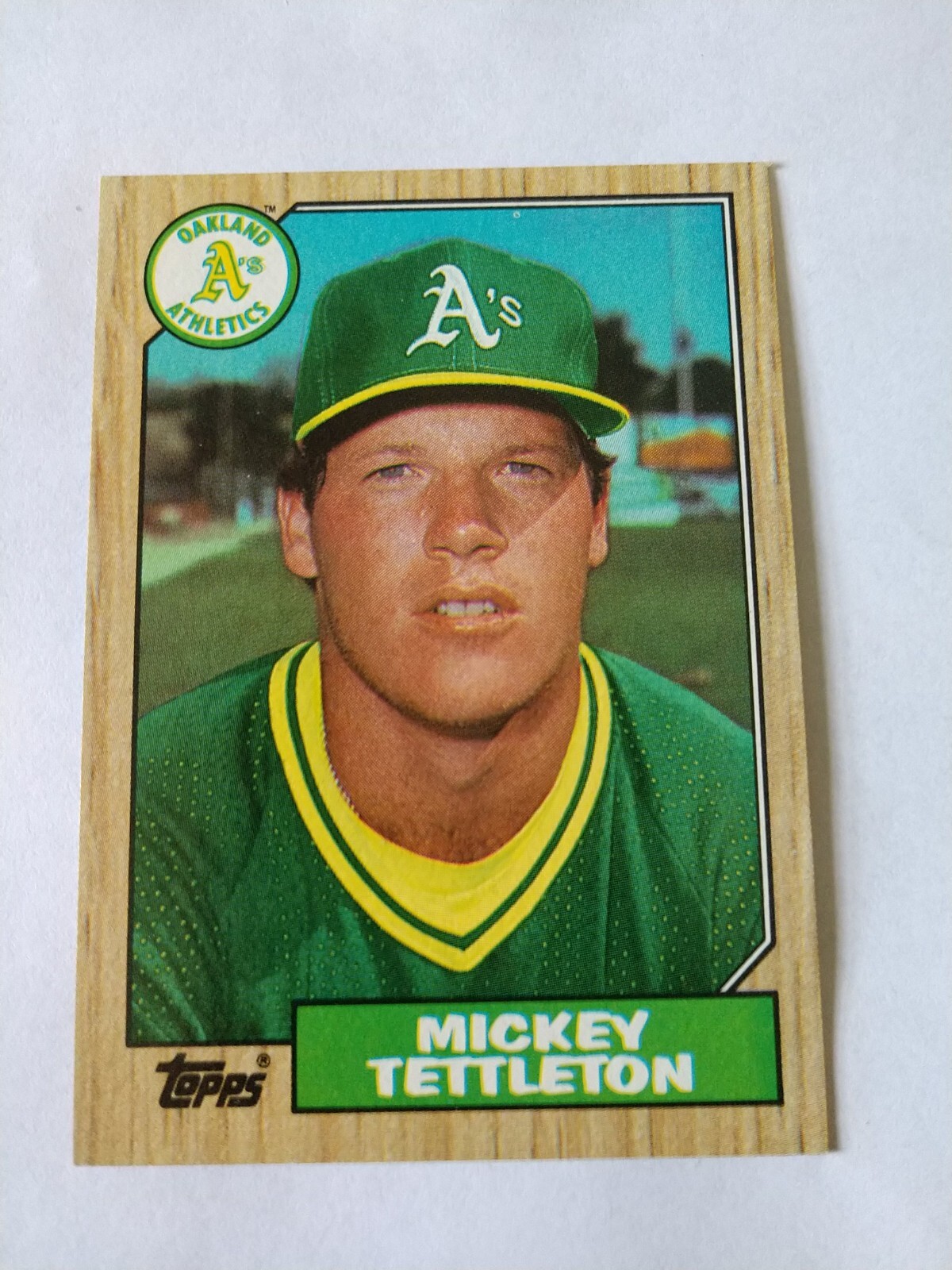 MICKEY TETTLETON - 1987 Topps Baseball - Card #649 - OAKLAND ATHLETICS ...