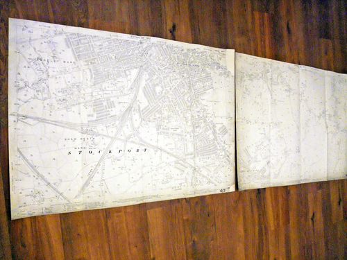 Cheshire Ordnance Survey map plan history Stockport Edgeley Davenport ...
