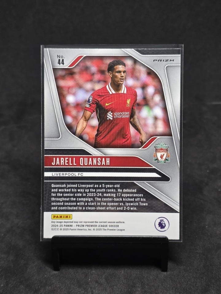 2024-25 Panini Prizm Choice EPL Jerell Quansah Red White & Blue Prizm ...