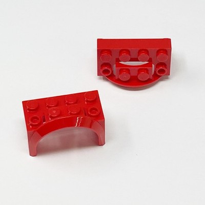 3387 LEGO Parts Vehicle Mudguard 4x2 1/2x2 w/ Arch Round RED (2) | eBay