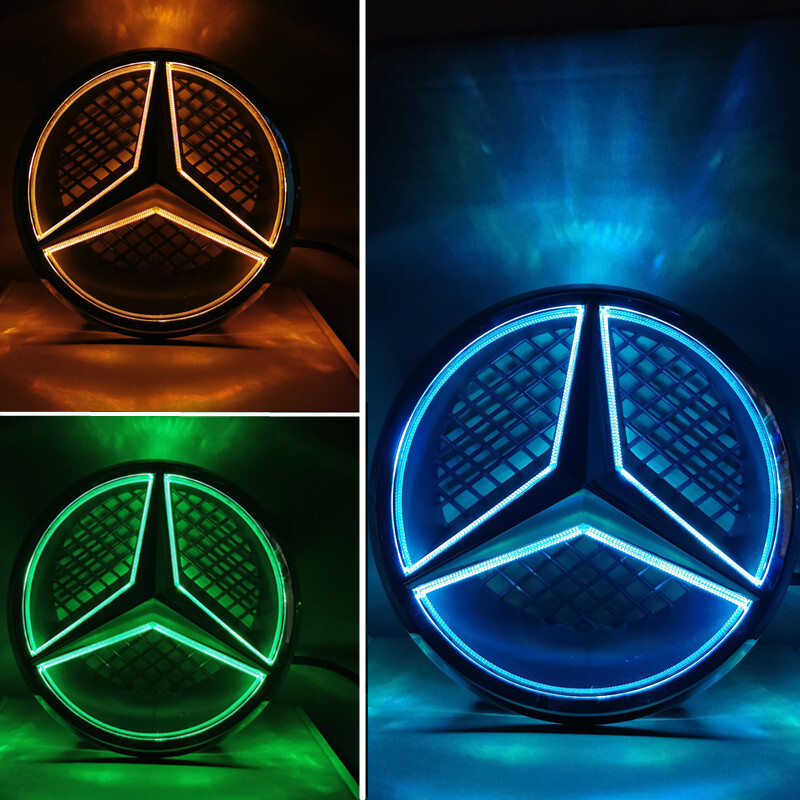 For Mercedes Benz B180 C250 C300 GLK350 Front grill star badge Led ...