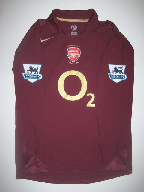 Highbury 2005 2006 Arsenal Nike Long Sleeve Thierry Henry Jersey France ...