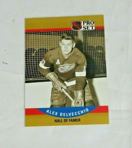 1990-91 Pro Set Red Wings Hockey Card #658 Alex Delvecchio HOF | eBay