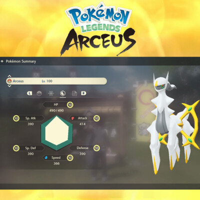 ARCEUS Max Effort Levels Stats - Pokemon Legends Arceus - | eBay
