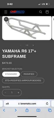 2017 - 2023 Yamaha R6 TighTails SubFrame NEW | eBay
