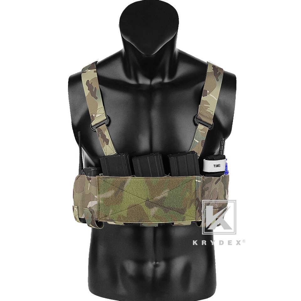KRYDEX Concealed Carry Low-Vis 5.56 Ready Chest Rig Tactical Elastic ...
