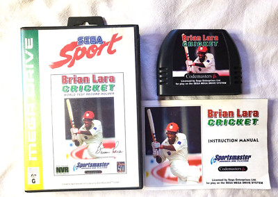Sega Mega Drive - OziSoft Green Spine Sports - Brian Lara Cricket | eBay