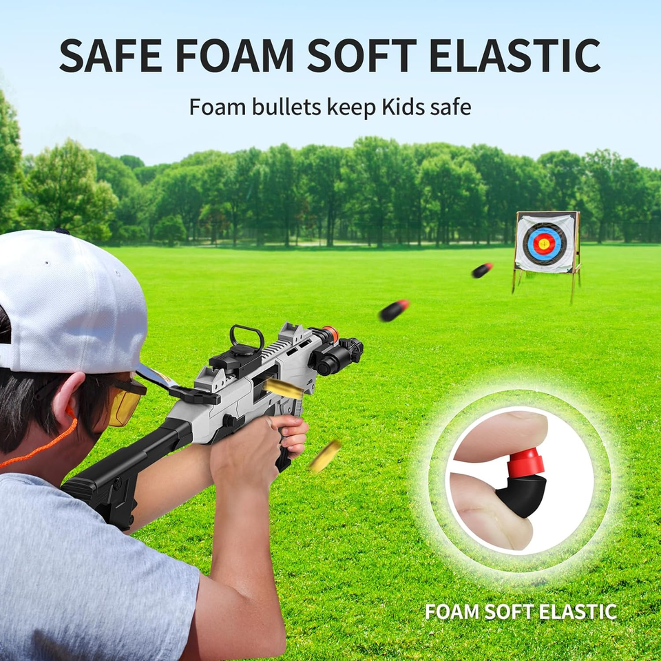 Soft Bullet Toy Gun - Strees Shot Three Model Realistic Shell Ejecting ...