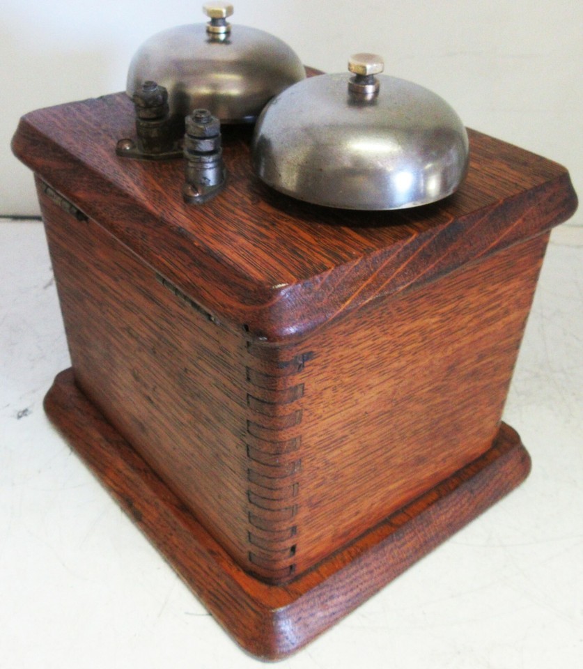 Oak Wood Bell Ringer Box circa 1930's | eBay