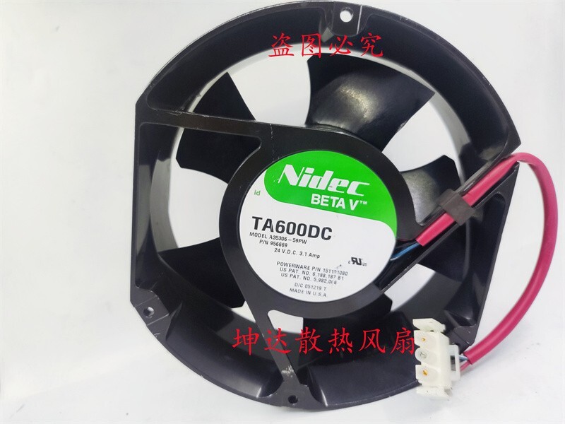 1 PCS Nidec Fan TA600DC A35306-59PW DC24V 17251 17cm 3 pin cooling fan ...