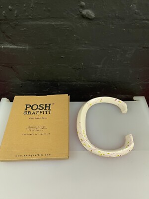 POSH GRAFFITI Decorative Floral Wooden Letter C Measures 9 Inch | eBay UK