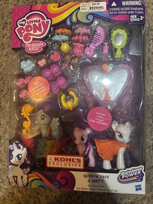Hasbro My Little Pony Rainbow Power Rainbow Dash & Rarity Spa Pony Set ...