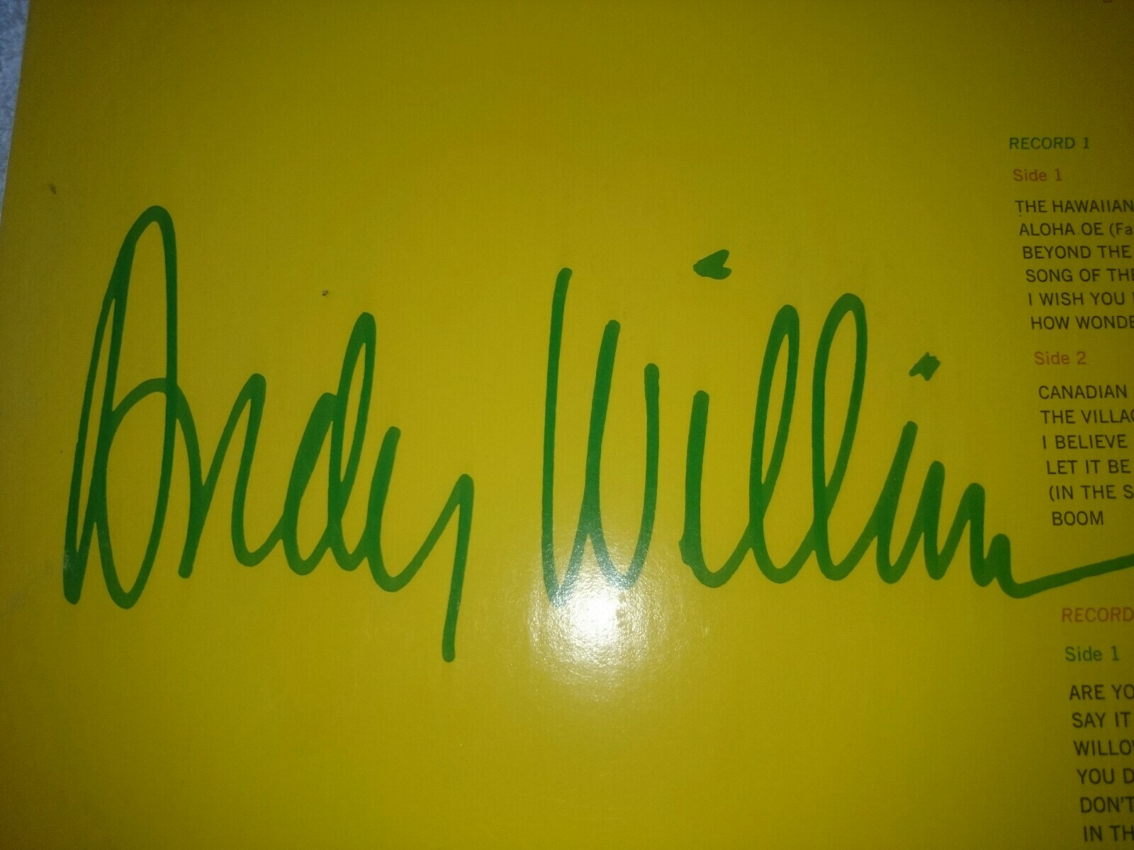 Andy Williams 2 LP set Columbia Record Club Exclusive 24 Great Songs ...