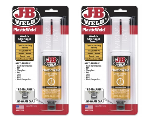 JB WELD HIGH STRENGTH GLUE PLASTIC REPAIR BOND STRONGEST FILLER ...