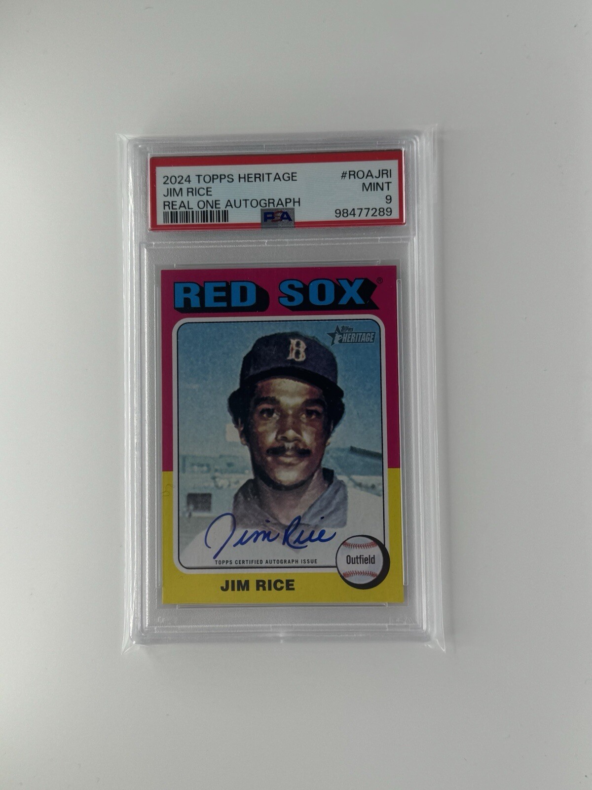 2024 Topps Heritage Real One Jim Rice Boston Red Sox Autograph PSA 9 | eBay