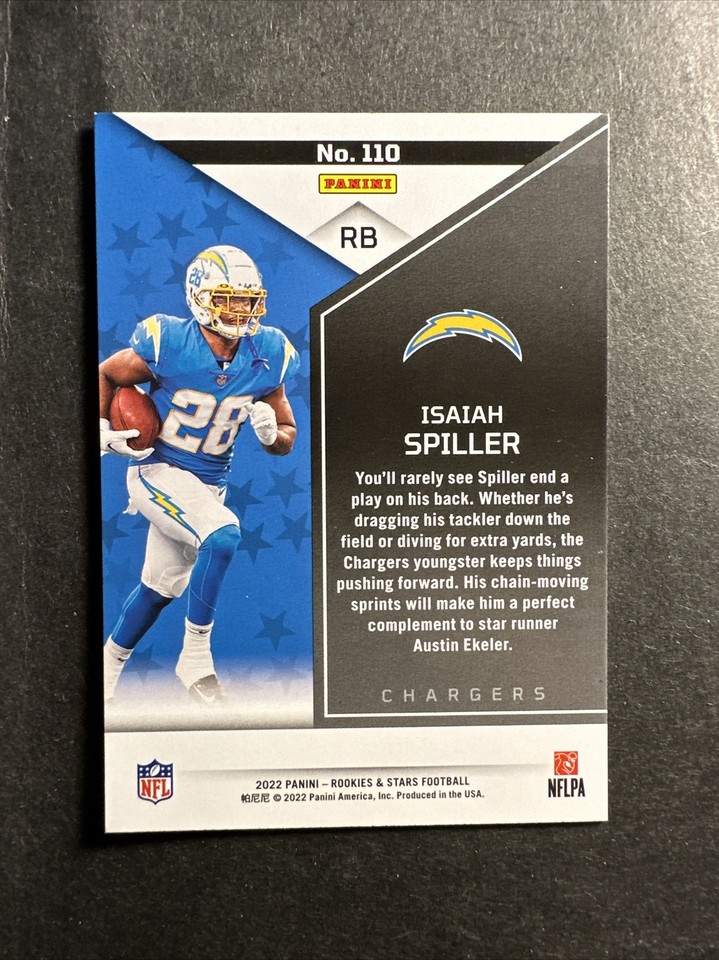 2022 Panini Rookies & Stars Rookie Card RC #110 Isaiah Spiller Los ...