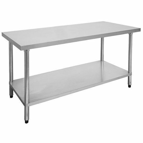 Prep Bench 900x700mm with Gal Undershelf Stainless Steel Top Kitchen ...