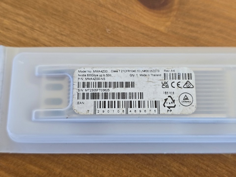 NVIDIA 800Gbps Twin-Port OSFP Transceiver MMA4Z00-NS InfiniBand ...