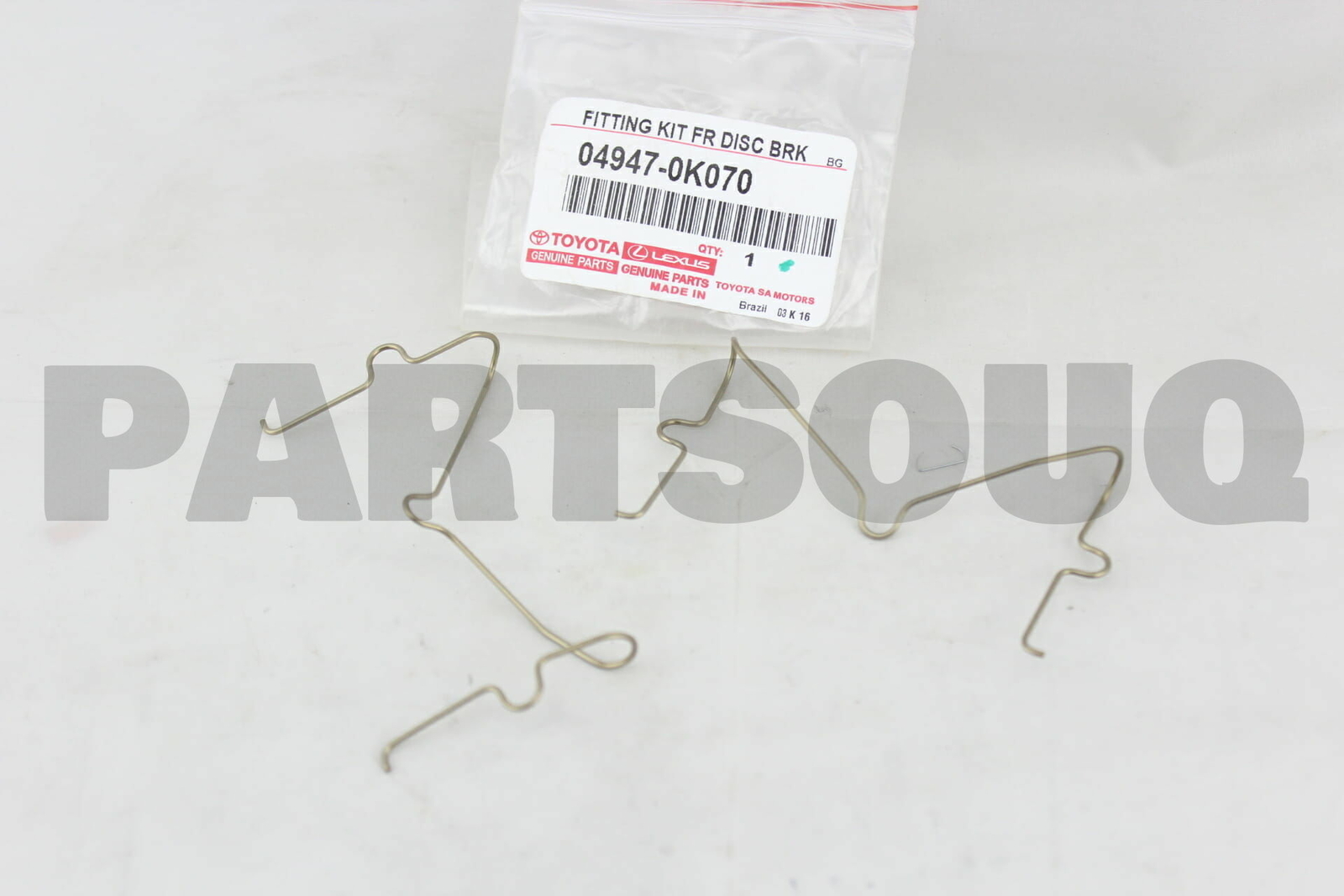 049470K070 Genuine Toyota FITTING KIT, DISC BRAKE, FRONT 04947-0K070 | eBay