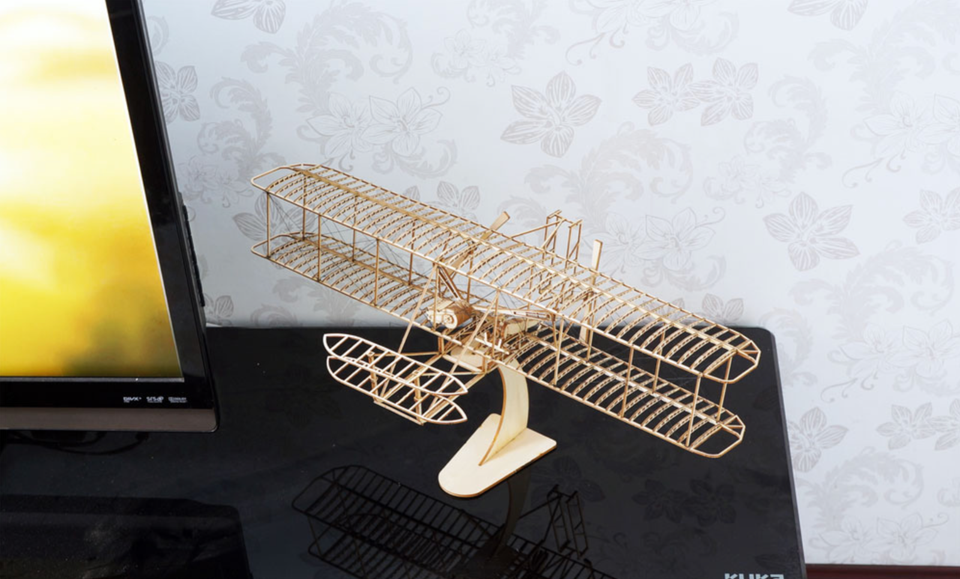 Wright Flyer 1:18 Scale 500mm Static Balsa Model Kit Dancing Wings 3D ...