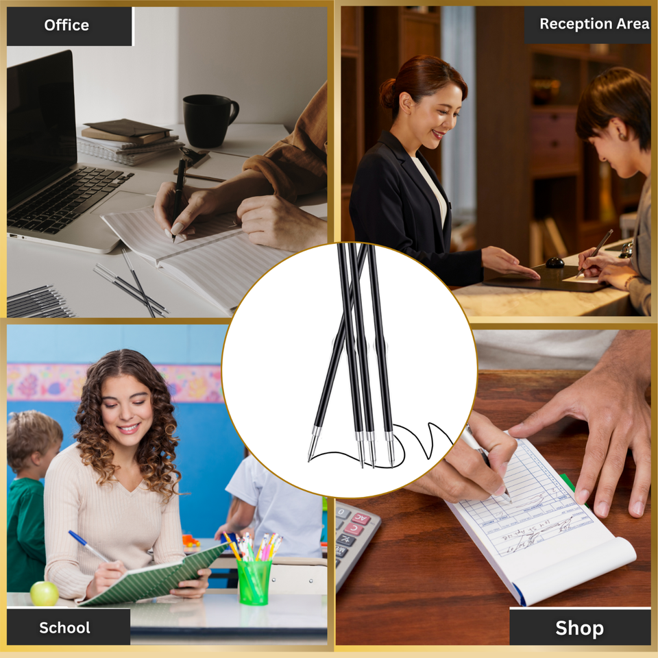 Reception Pen Ballpoint Refills Black, Red, Blue Ink 106mm 5, 10, 20 ...