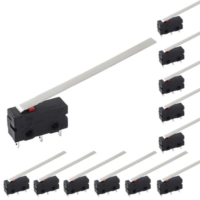 12pcs Mini Micro Limit Switch, 5A 125 250V AC SPDT 1NO 1NC, Snap Action ...
