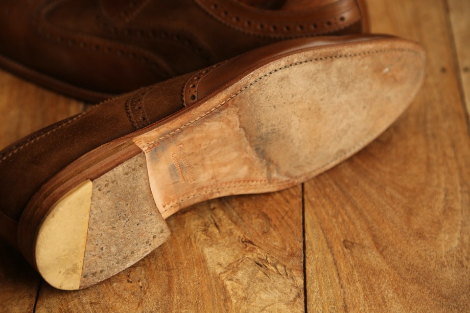 Design Loake Tan Brown Leather Suede Oxford Brogue shoes Men's UK 11 F ...