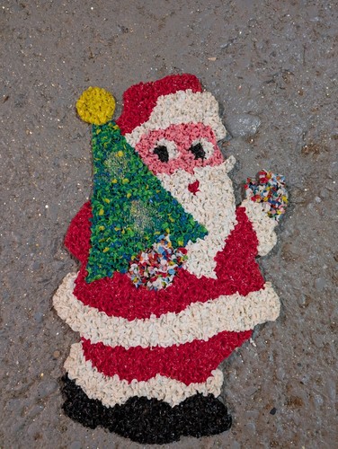 Vintage Melted Popcorn Santa Christmas Great Look For A Retro Display ...