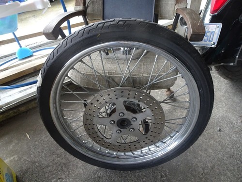 HARLEY 1986-99 SOFTAIL/FXDWG 21 INCH 40 SPOKE FRONT WHEEL/TIRE/ROTOR | eBay