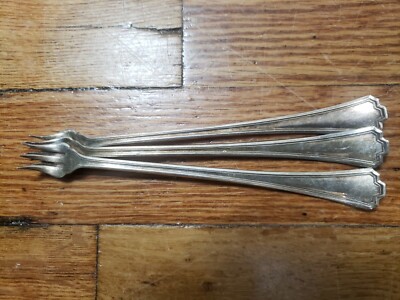 3 ANTIQUE VINTAGE COLLECTABLE * R.C. CO * SILVER PLATED FORKS 5.5" | eBay