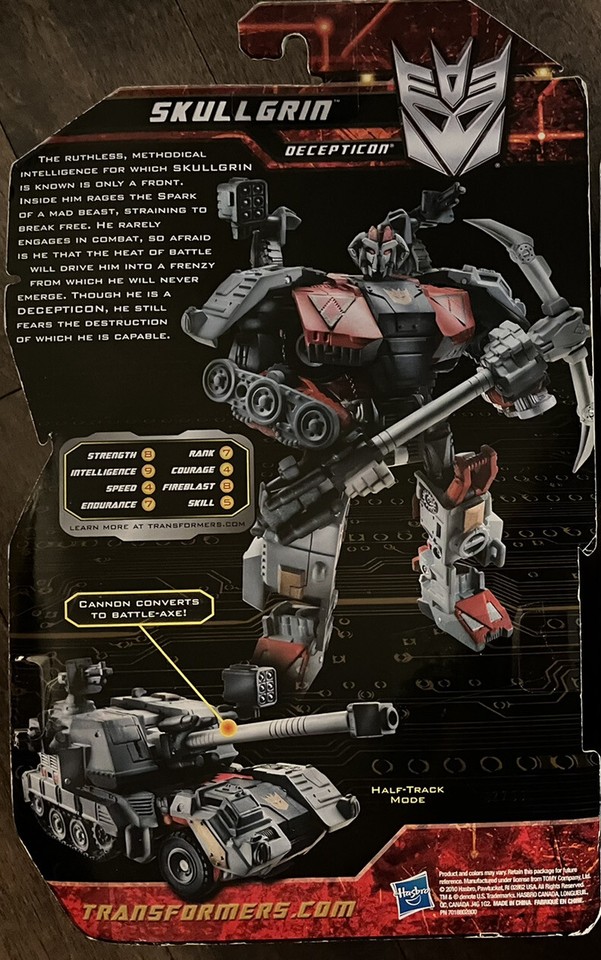 Hasbro Transformers Generation Decepticon SKULLGRIN Tank wfc rid ...