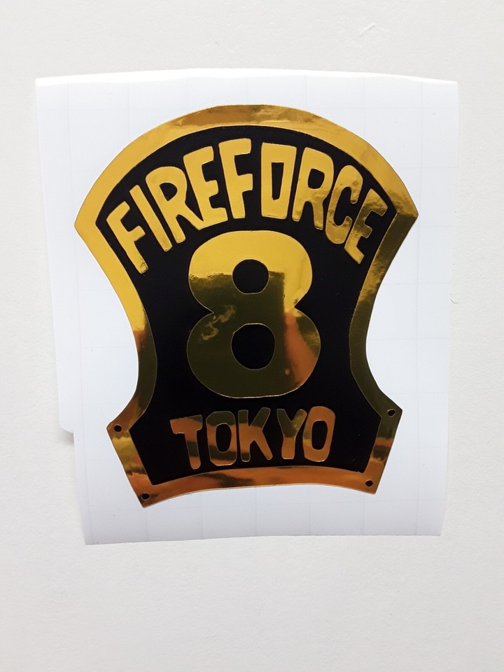 Fire Force 8th Company Tokyo Logo Symbol Holo Sticker Vinyl Decal ...