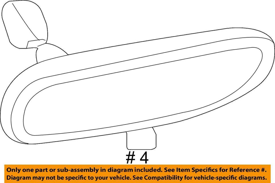 Rear View Mirror Manual Dimming Without Bluetooth Fits 10-18 CARAVAN ...