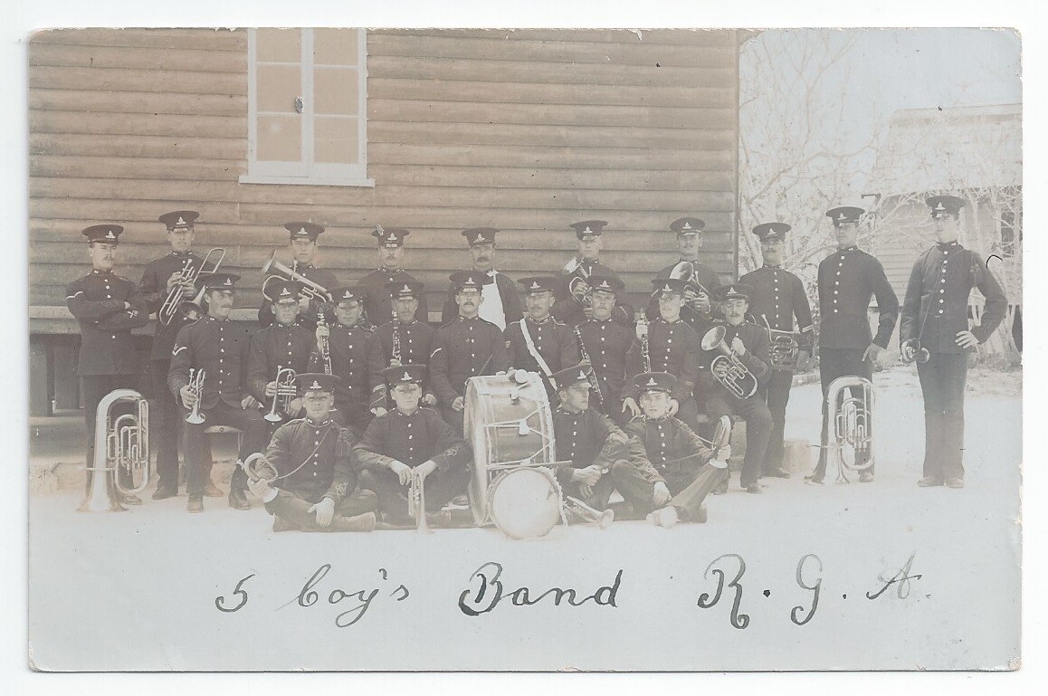 WW1 RGA Royal Garrison Artillery Brass Band 5 Coy Unused RP PC | eBay UK