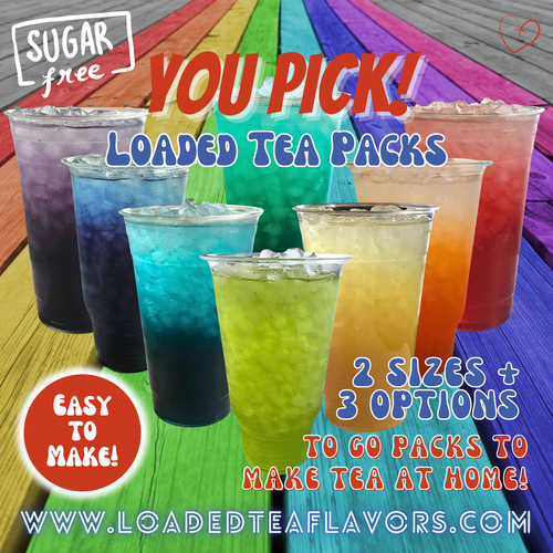 Loaded Tea Packs SUGAR FREE Energy Drink 2GO Packets 5-Pack or 10-Pack ...