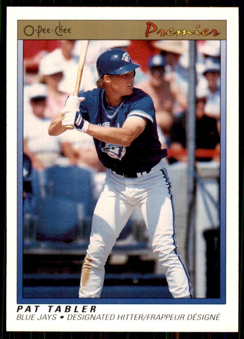 1991 O-Pee-Chee Premier Pat Tabler Toronto Blue Jays #118 MLB Baseball ...