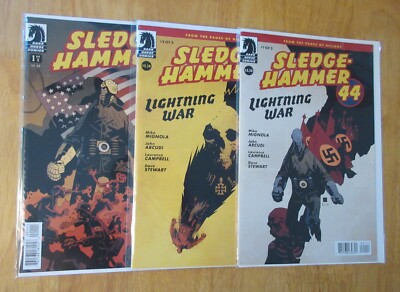 Lot of *3* Dark Horse SLEDGE-HAMMER 44: LIGHTNING WAR #1, 2 + S-H #1 | eBay