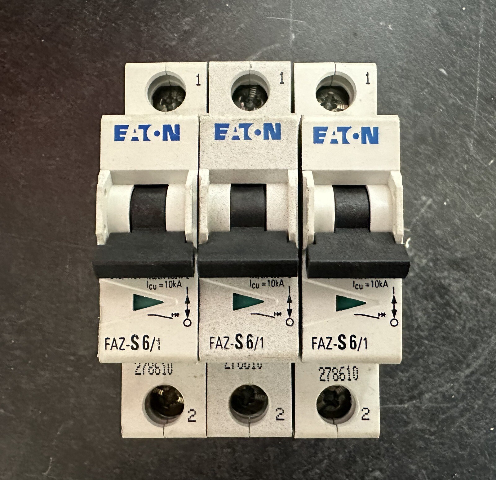 Eaton FAZ-S6/1 6A Amp 1 Pole Din Rail Circuit Breaker Lot Of 3 | eBay