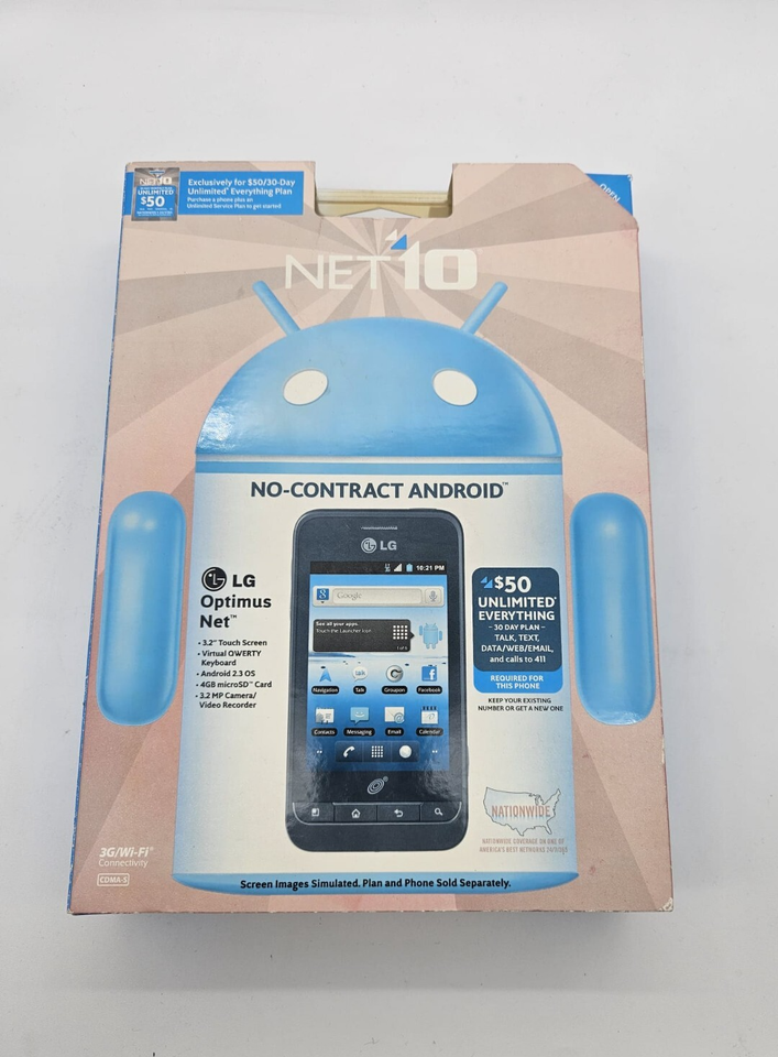 LG Optimus Net / Optimus 2 II L45C - Black ( TracFone Net10 ) Rare ...