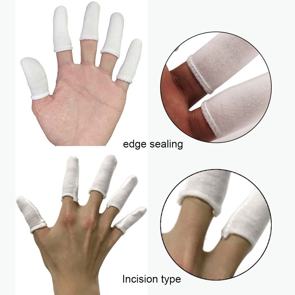 100PCS Thickening Finger Covers White Finger Protectors Cotton Finger ...