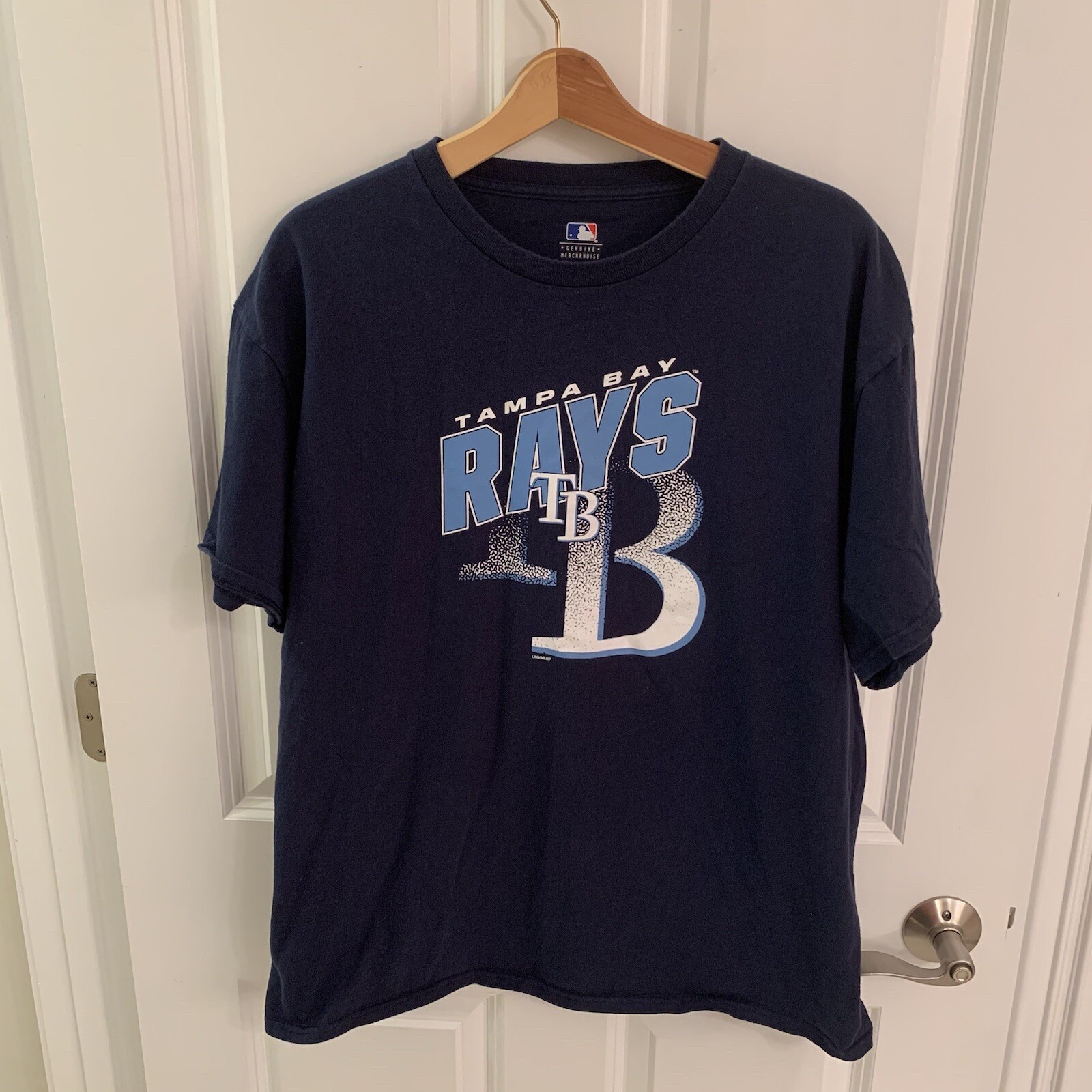 Tampa Bay Rays TB MLB Men Extra Large XL Tee T Shirt Blue Cotton SS VF ...