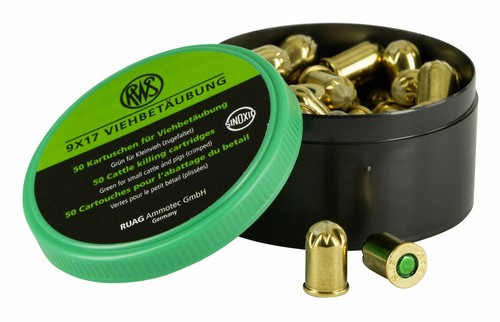 Cartucce speciali calibro 9x17 per pistola antitalpa e abbattibuoi conf ...