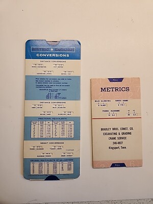 Vintage Metric Conversion Slide Calculators (2) | eBay