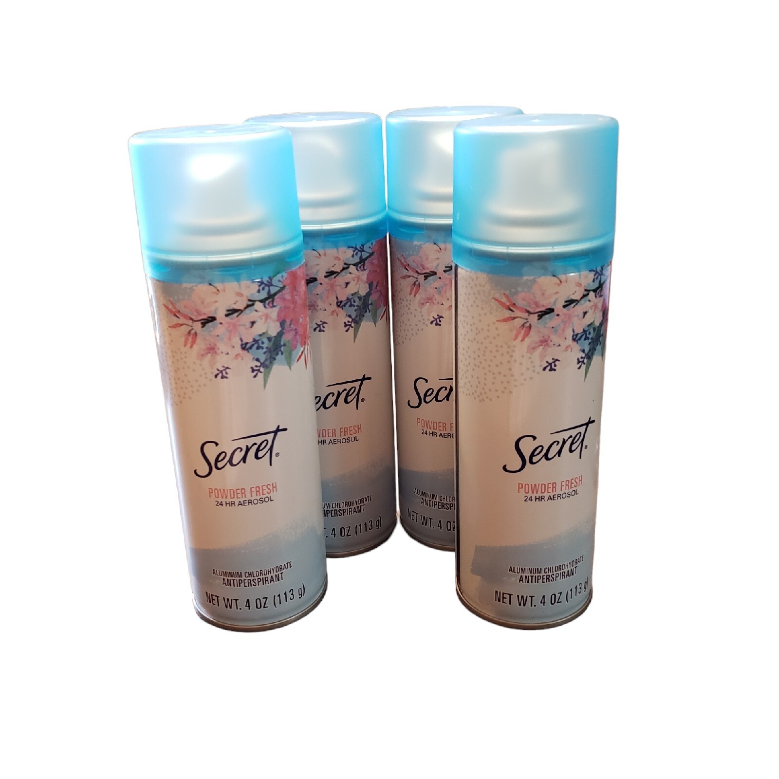 Lot of 4 Secret Powder Fresh 24Hr Aerosol Aluminum Chlorohydrate ...