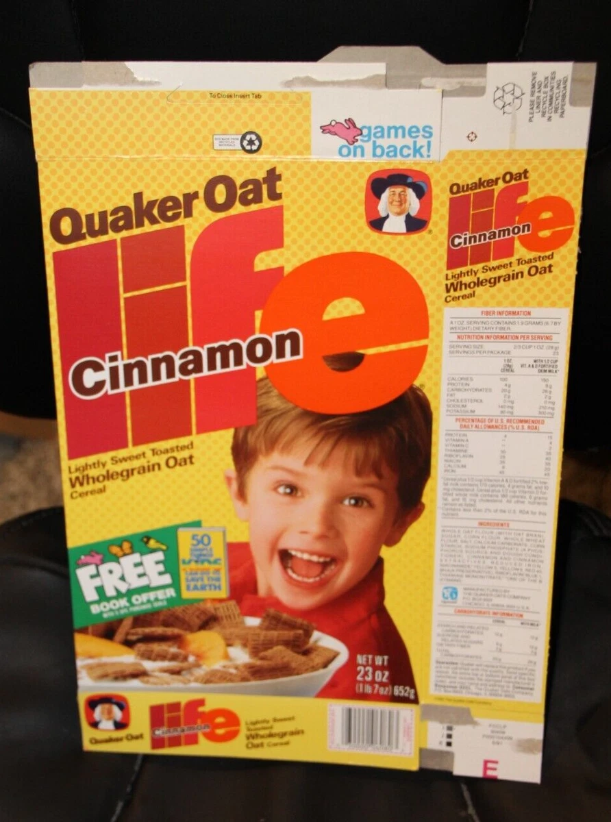 Back Of Life Cereal Box