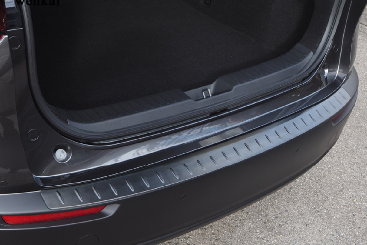 Black Titanium Outer Rear Bumper Guard Cover Trim For 2020-2025 Mazda ...