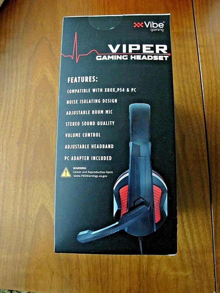 New Viper Vibe Gaming Headset With Microphone Xbox One PS4 PC | eBay